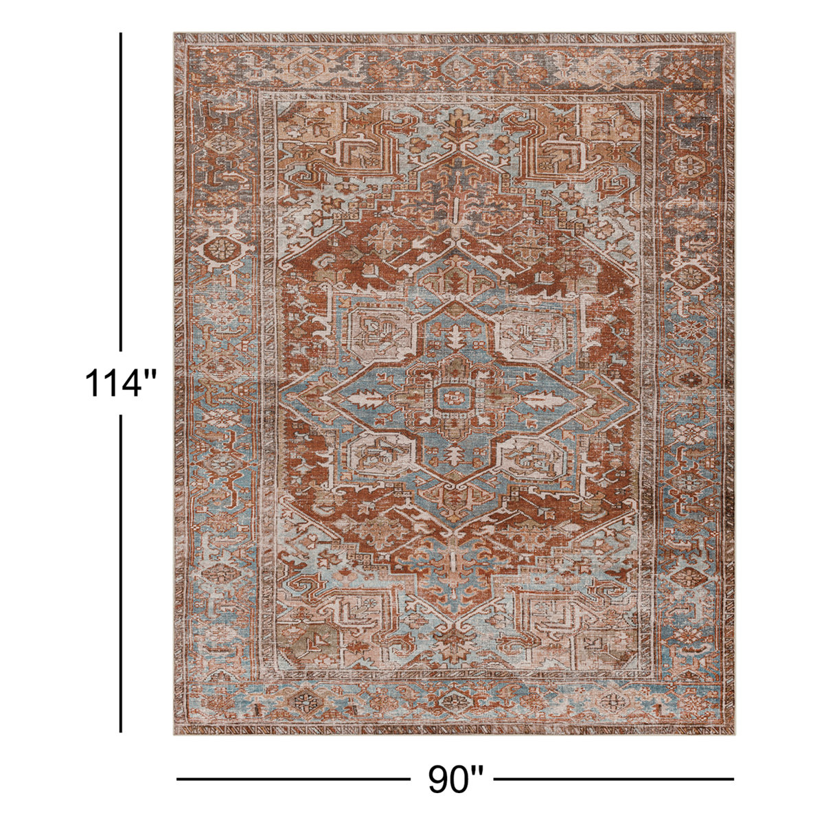 Joss & Main Mags Oriental Brick Red/Blue/Tan Area Rug & Reviews | Joss ...